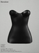 Second Life Marketplace - 1W-Revolve-Leather Micro Dress Black